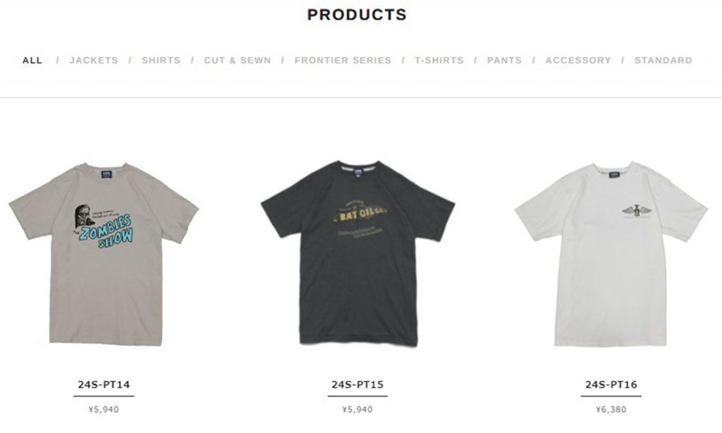 24SS盛夏 PRODUCTSページ更新│Pherrow's/フェローズ